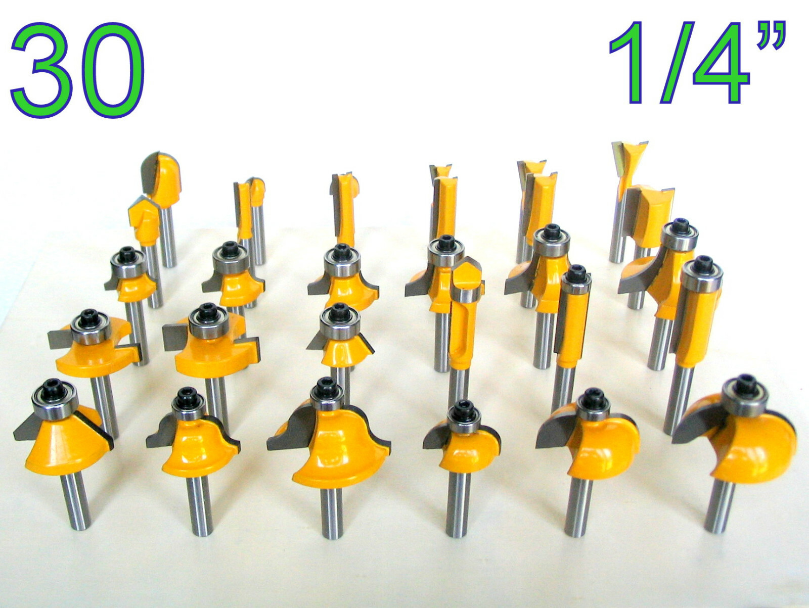 30 pc 1/4 Shank Carbide tipped Router Bit Set sct-888 | eBay