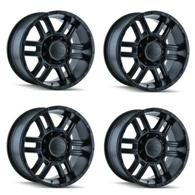 Set 4 17" Ion 179 Matte Black Wheels 17x8 7x150 Rims 10mm | eBay