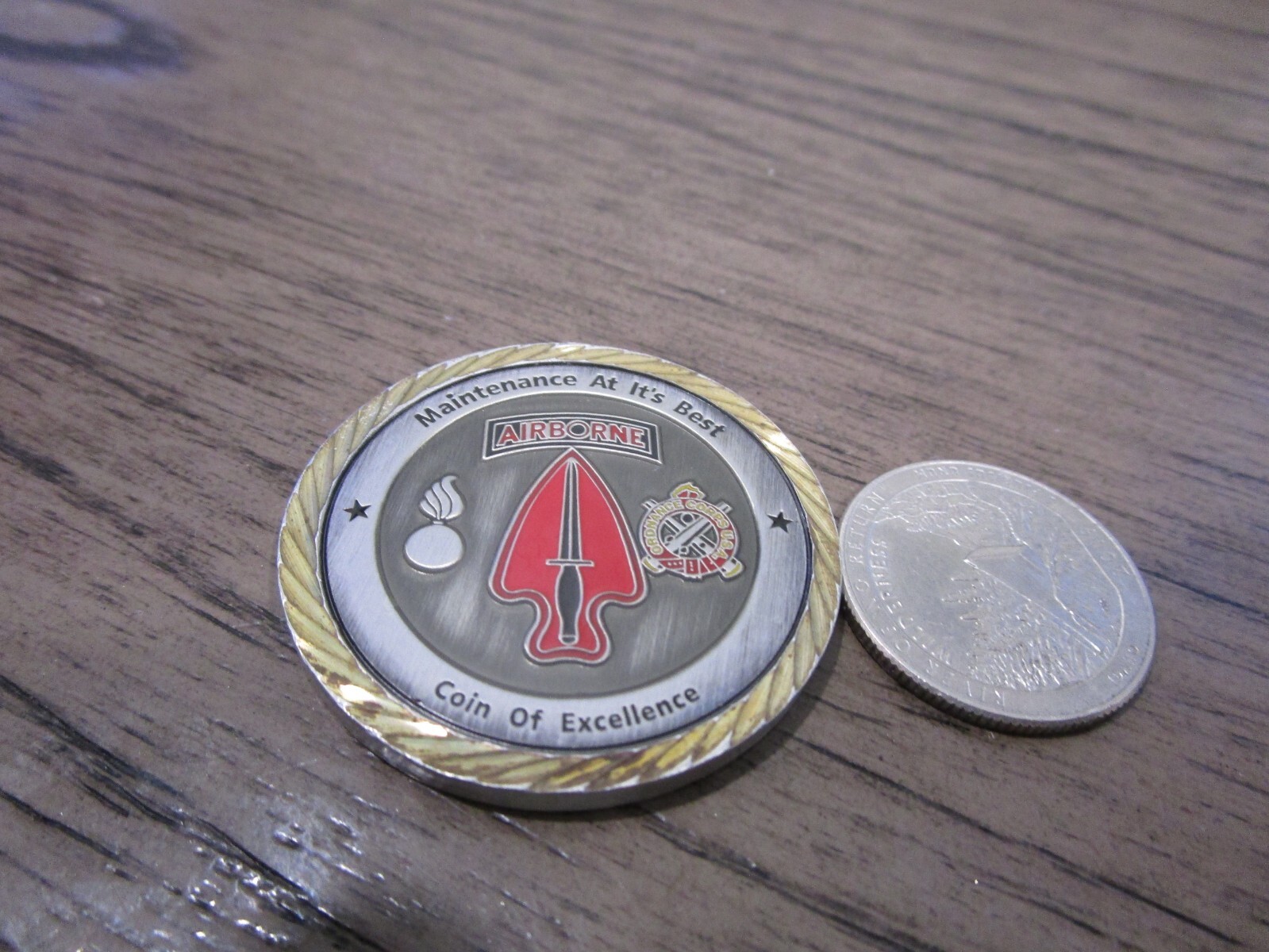 US Army 777th OD Maintenance FWD OEF OIF Noble Eagle Challenge Coin ...