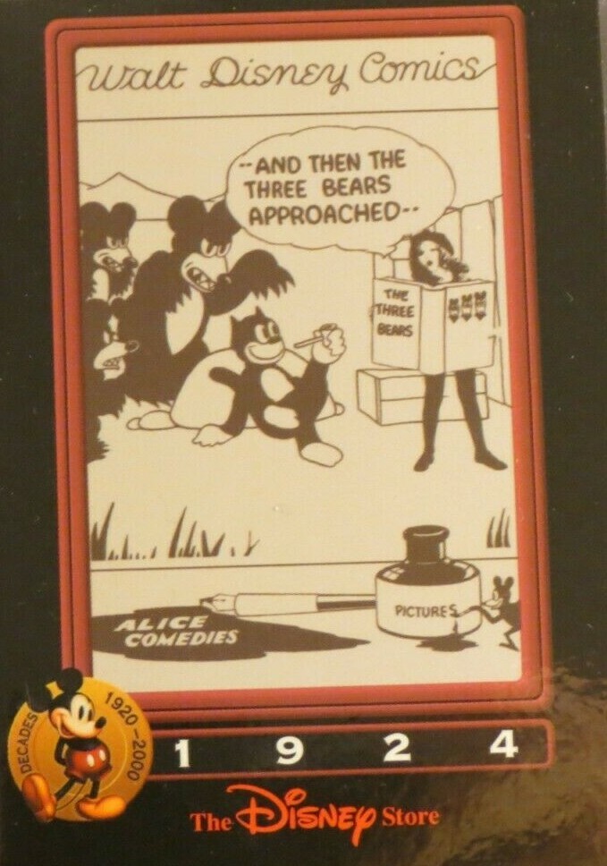 THE DISNEY DECADES COIN #21 ALICE AND THE THREE BEARS CARTOON 1924 20'S ...