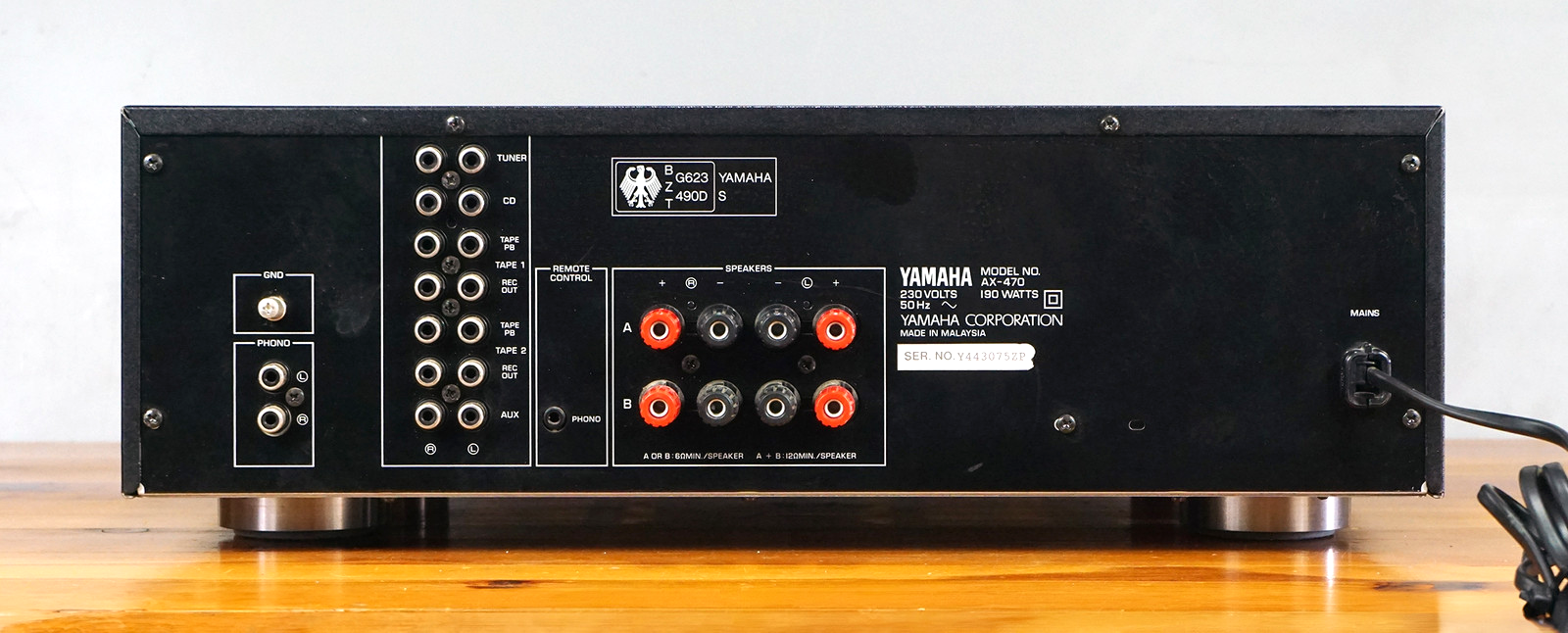Yamaha AX-470 Natural Sound Stereo Integrated Amplifier w/ Remote, 240 ...