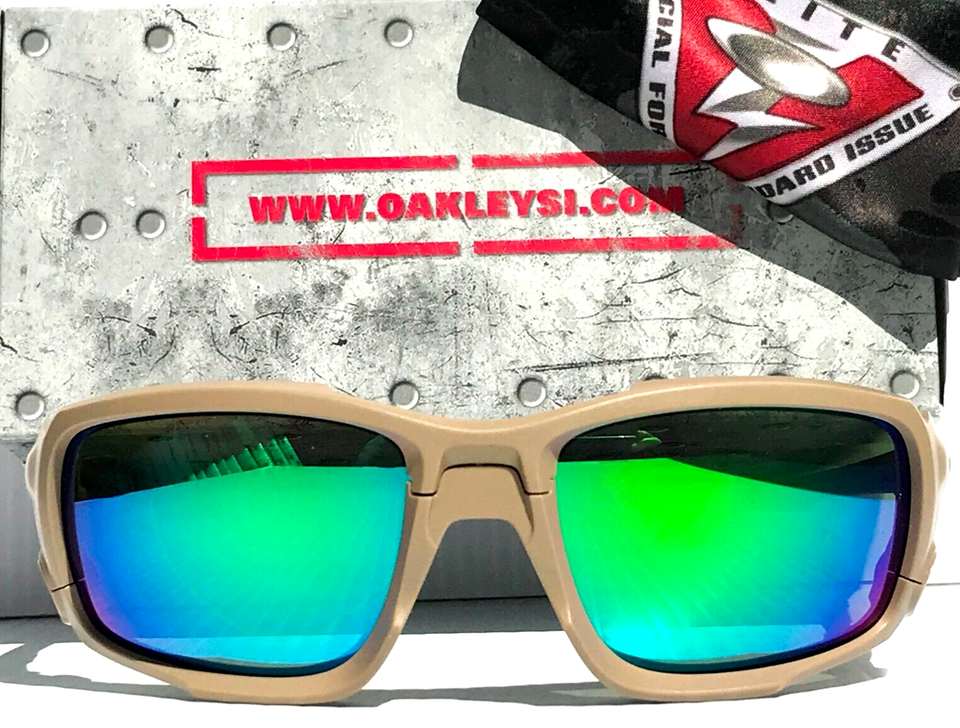 NEW Oakley SI SHOCKTUBE Terrain Tan POLARIZED Galaxy Jade Lens Sunglass ...