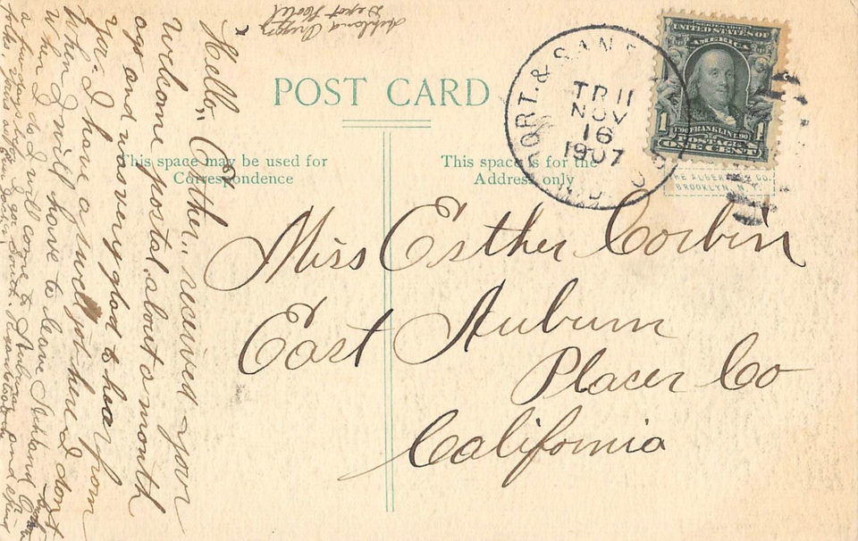 Mt. Shasta, Edgewood, CA Siskiyou County 1907 Vintage Hand-Colored ...
