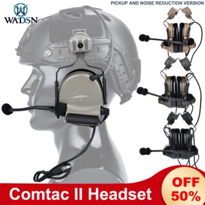 WADSN Softair Comtac II Fast Helmet Headset Noise Canceling Hunting ...