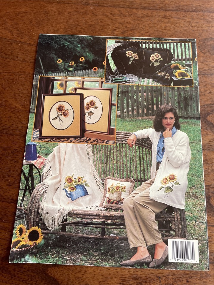 Leisure Arts Sunflowers Sandy Clough Cross Stitch Pattern Leaflet 2278 ...