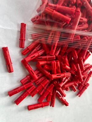 LEGO-NEW-#11214-RED-TECHNIC AXLE 1L W/ PIN 2L/RIDGES-50 PIECES | eBay
