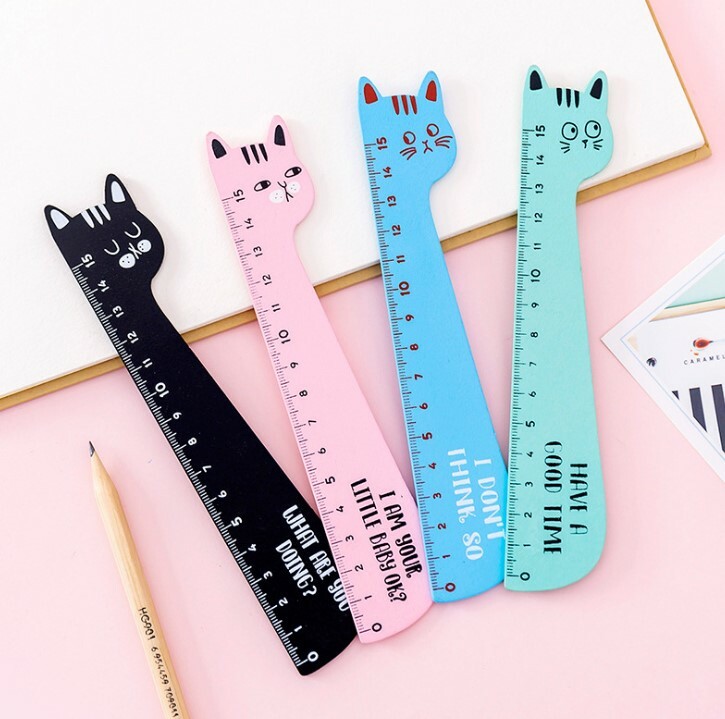 15 cm Cute Cat Kitten Rulers Stationery Kids Party Gift Bag Filler UK ...