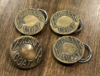 ENGINEER COAT Antique Overall Trouser Work Verbal Button 5/8" Inch ...