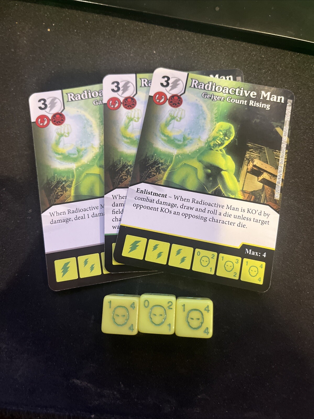 RADIOACTIVE MAN CUR 3 Dice Civil War Set Dice Masters | eBay