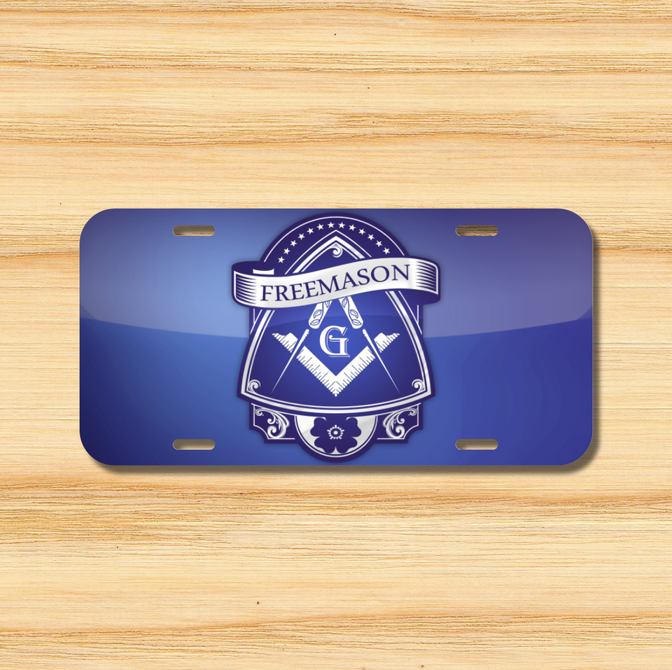 Free Mason License Plate Front Auto Tag Plate Masonic Lodge Free ...