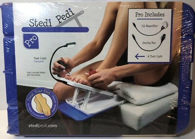 STEDI PEDI PRO Home Pedicure Kit with Light, Drying Fan & Magnifier ...