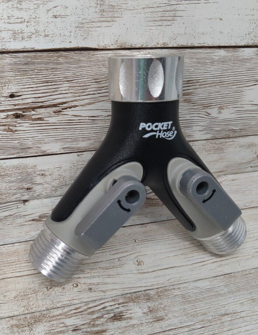 Original Pocket Hose Copper Bullet Hose Splitter 2 Way Heavy Duty ...