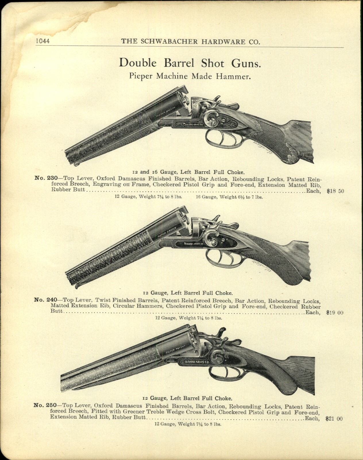 Double Barrel Shotgun 12 Gauge