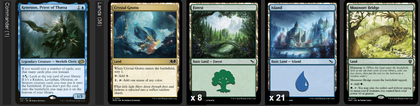 EDH Kenessos, Priest of Thassa Commander Deck, SEA MONSTERS! | eBay