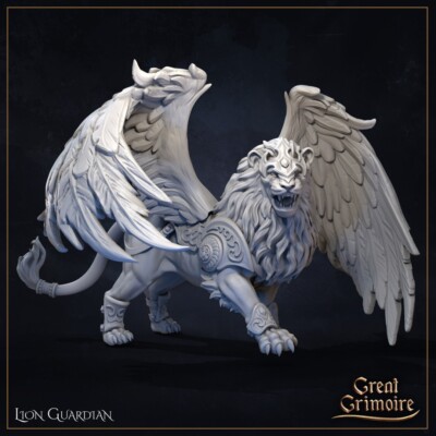 Lion Guardian Winged Miniature | D&D DnD | | eBay