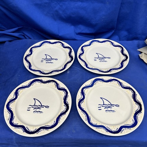 New Jimmy Buffett Margaritaville Fins to the Left Set of 4 Dinner ...