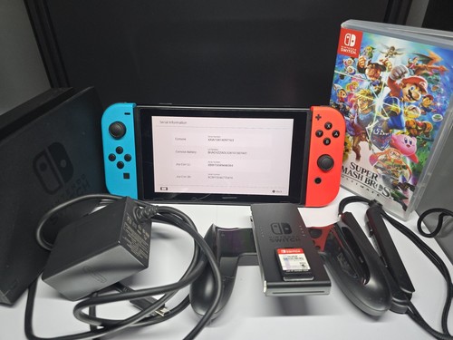 Nintendo Switch Console unpatched v1 XAW 2017 Model Lot Smash Bros ...