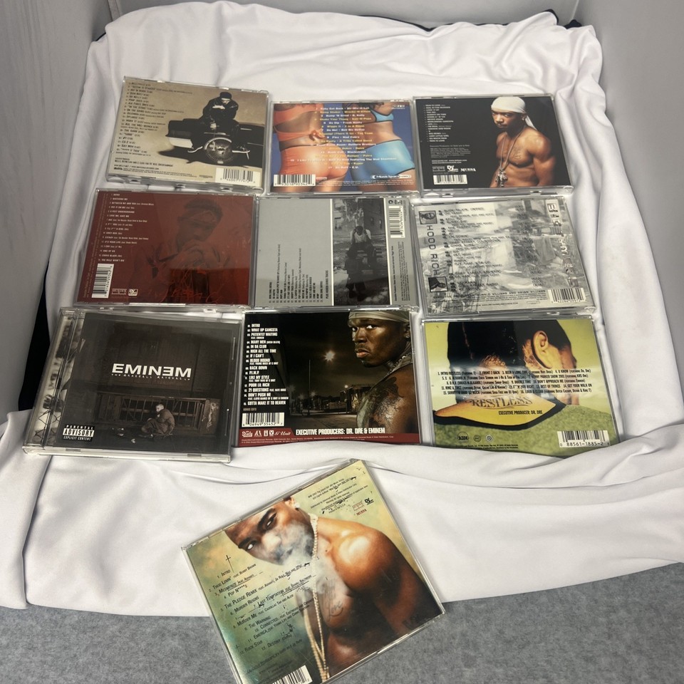 90s Hip Hop Rap Cd Lot Of 10 Eminem 50 Cent Ja Rule Nelly Jay Z Tested ...