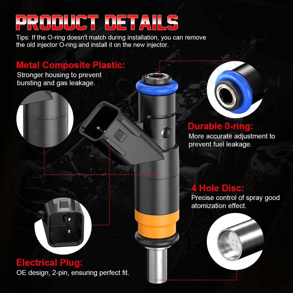 8X 05037479AA Fuel Injectors For 2018 Dodge Chrysler 300 Jeep Ram 1500 ...