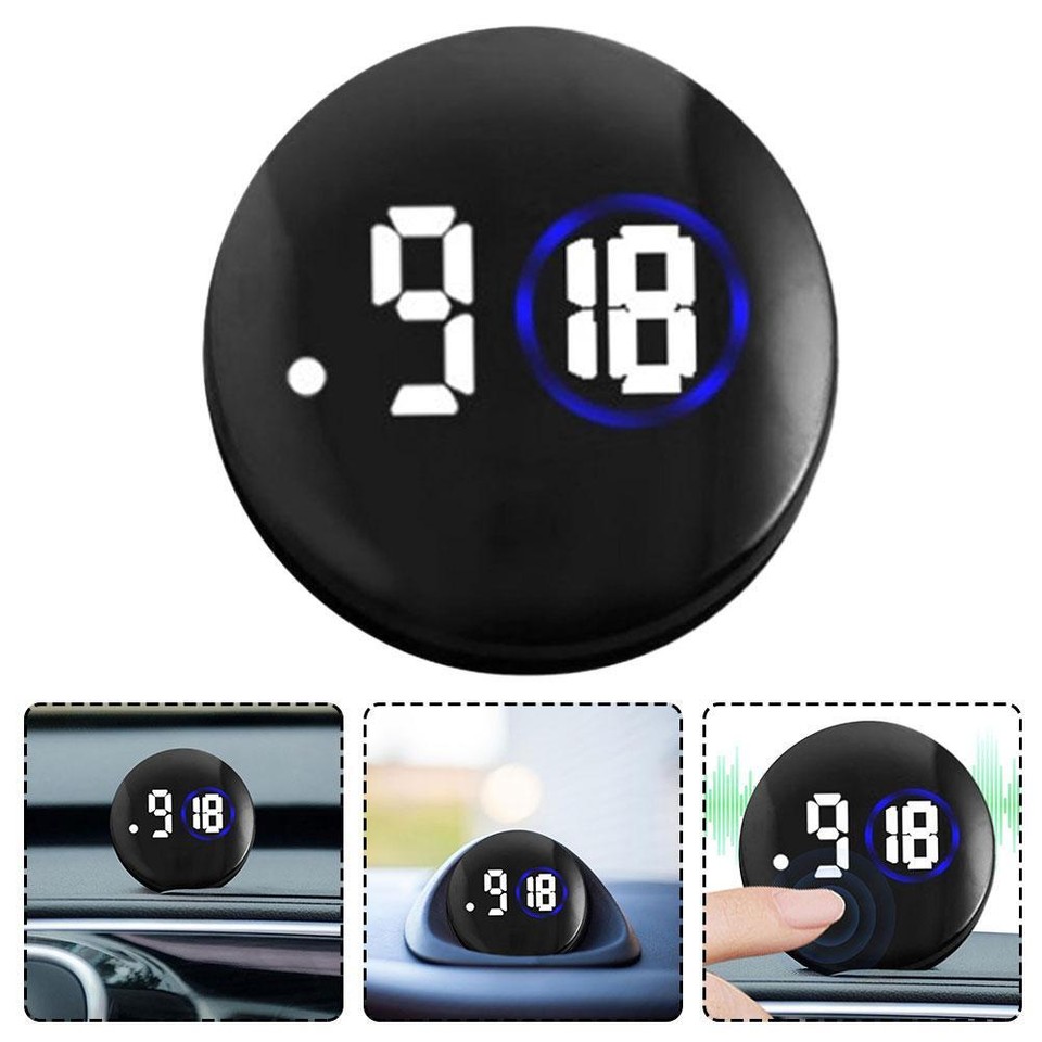 Car Small Digital Clock Motorcycle Stick On Analog Clock Car Vent ...