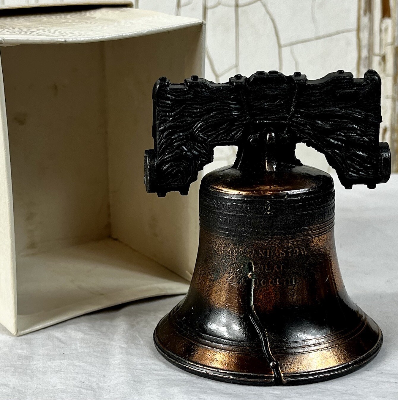 Vintage Miniature Metal Liberty Bell Souvenir Replica 3” Tall 3” Wide ...