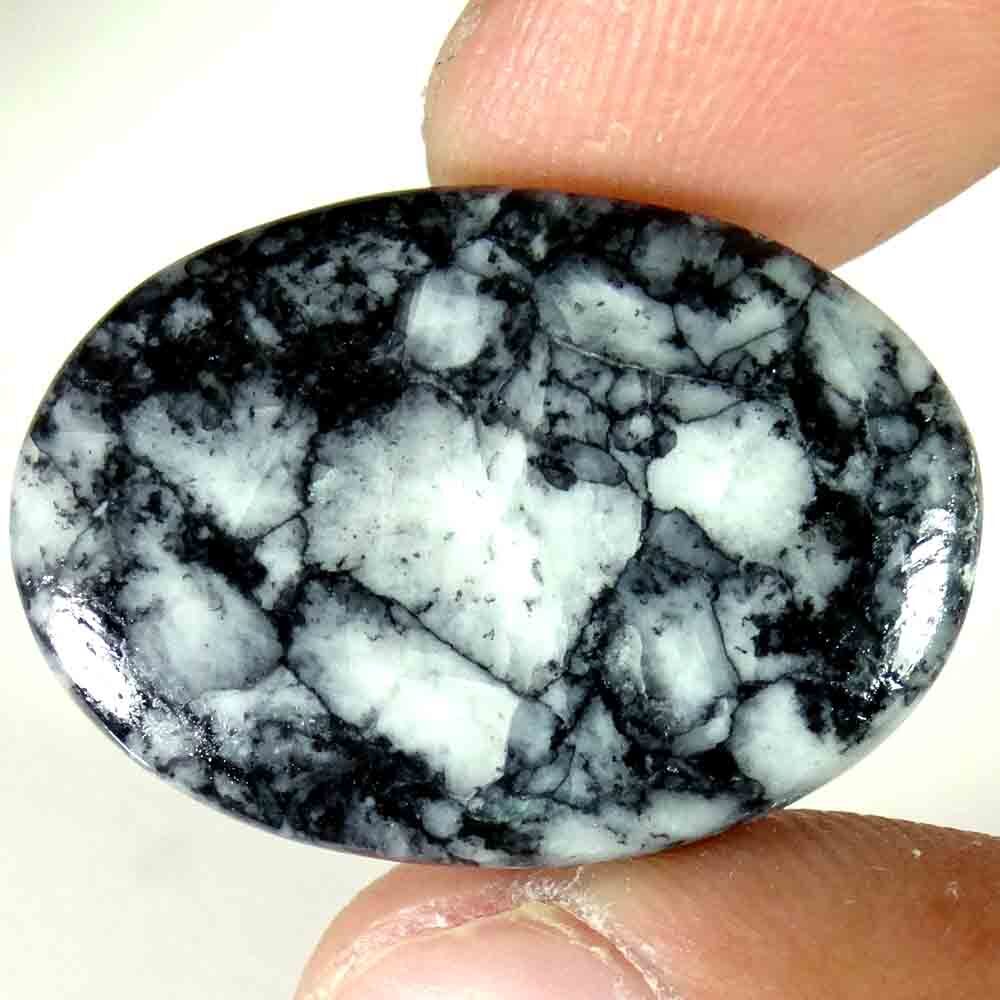 27.85Cts. 20X29X5mm 100% Natural Top Quality Pinolith Jasper Oval Cab ...