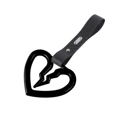 JDM S Broken Heart TSURIKAWA Black Ring Subway Train Bus Handle Carbon ...