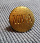 Vintage Antique Metal Overall Verbal Work Button MW of A | eBay
