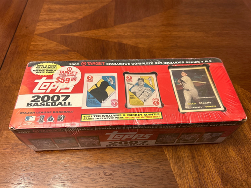 2007 Topps Baseball Complete 661 Card Factory Sealed TARGET Set MANTLE ...
