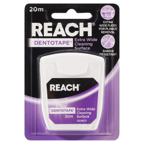 REACH Dentotape Floss 20m Extra Wide Cleaning Surface | eBay Australia