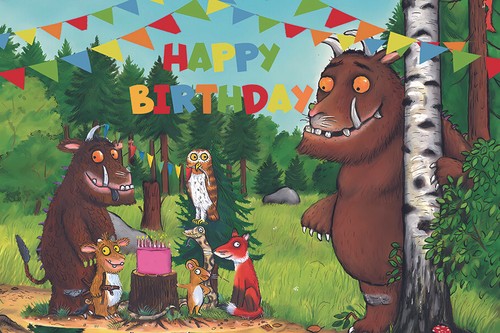 NEW Gruffalo Forest Woodland Animals Birthday Party Photo Backdrop ...