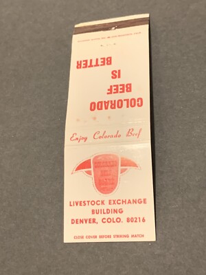 Vintage Colorado Matchbook: “Livestock Exchange Building” Denver, CO | eBay