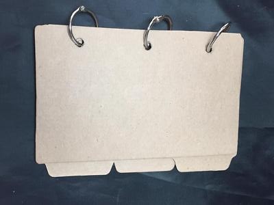 Tabbed Chipboard Album Unfinished Bare Chipboard 5 pages 6 5/8" X 4 ...