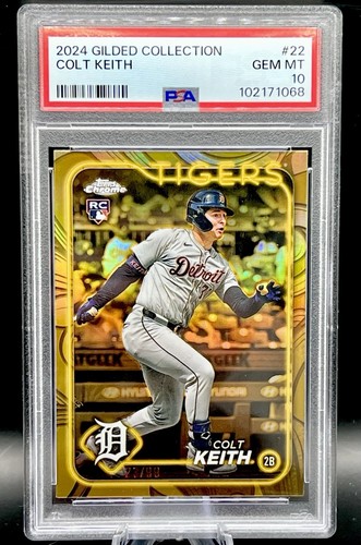 2024 Topps Chrome Gilded Colt Keith Rookie Refractor RC #/99 PSA 10 ...