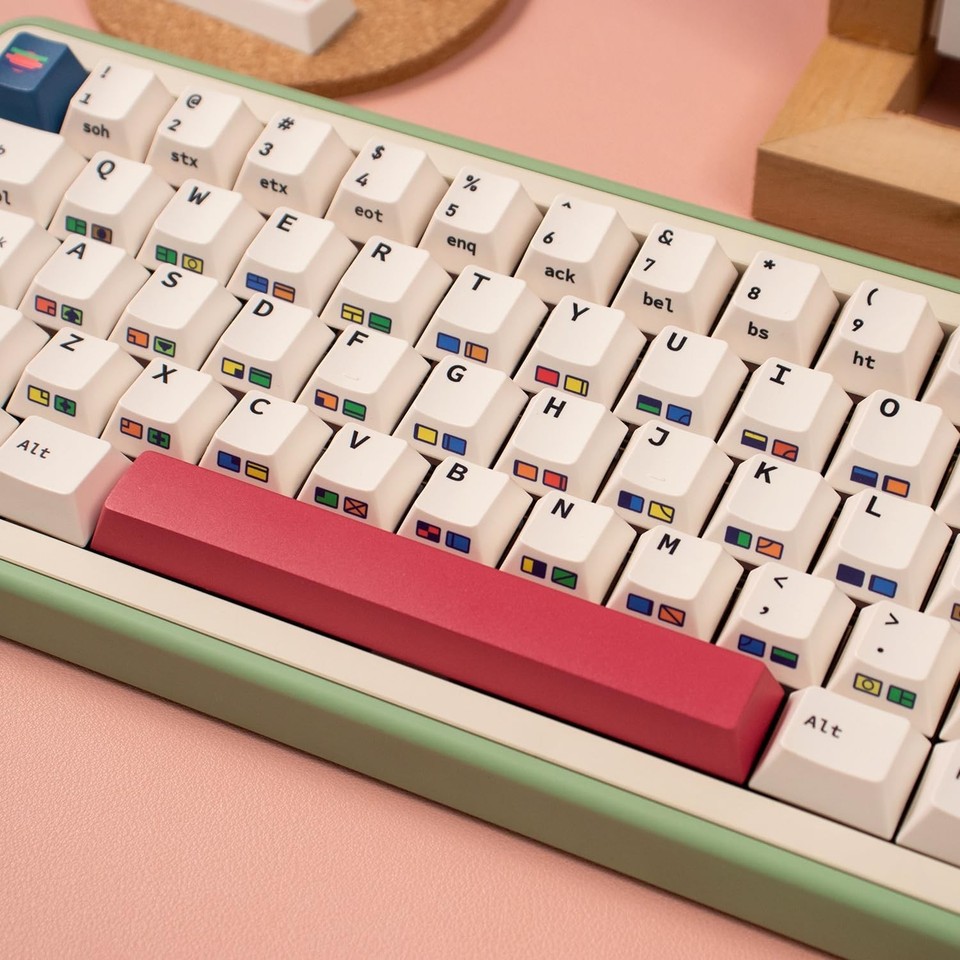 147 Keys PBT Japanese Keycaps Cherry Profile Dye Sub Beige Retro ...