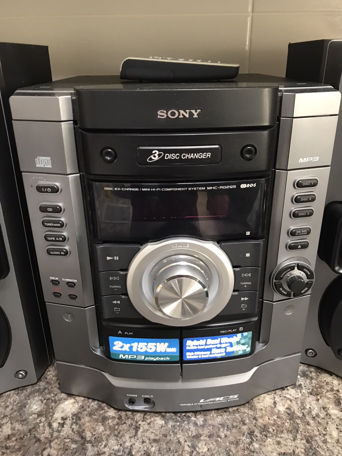 Sony MHC HCD-RG295 Mini HiFi System Music CD/MP3/Cassette Tape Stereo ...