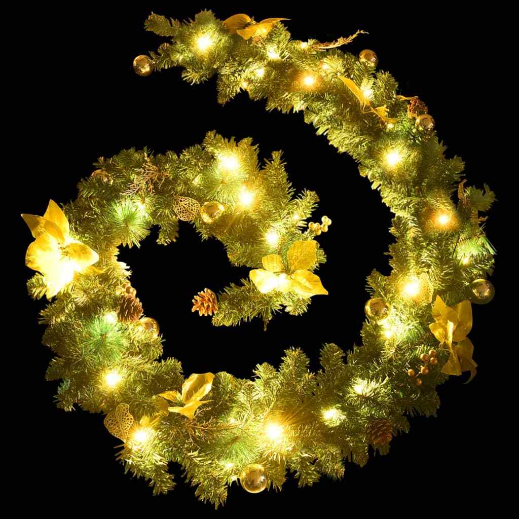 vidaXL Christmas Garland with LED Lights Green 2.7 m PVC | eBay