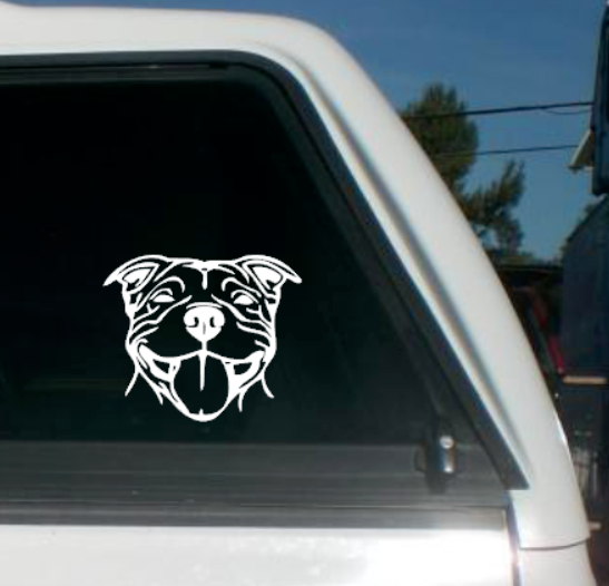 Staffy Staffordshire Bull Terrier Staffie Dog Decal Sticker Vinyl Car ...