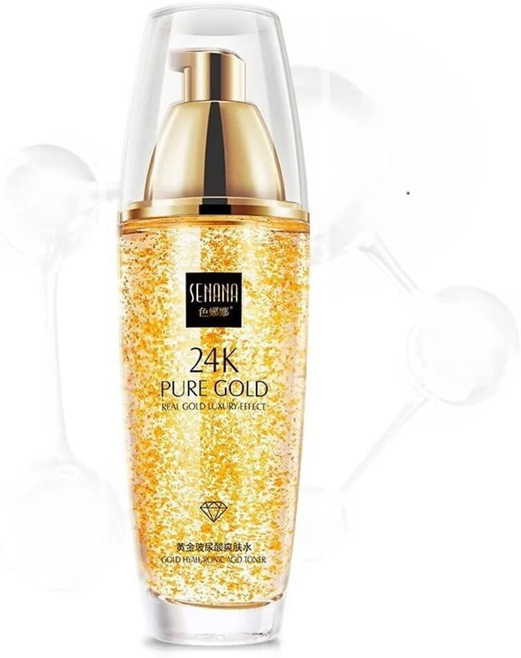 24K Gold Toner Anti-aging Hyaluronic Acid Ceramides 3 Nicotinamide ...