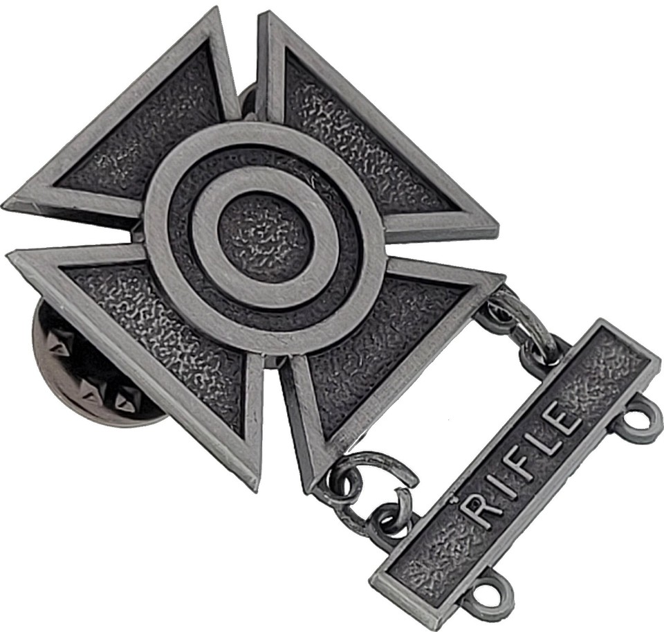 US ARMY Expert Sharpshooter Oxidized Badge MARKSMAN Qualification RIFLE ...