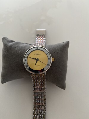 Vintage Fondini Unisex Dual Gold Tone Roman Dial Quartz Watch New ...