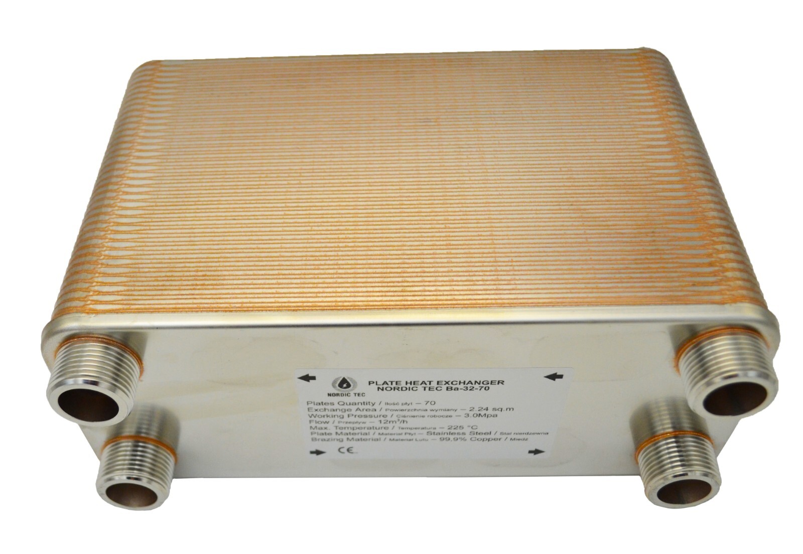 Nordic TEC Edelstahl Plattenwärmetauscher Wärmetauscher 100kW-285kW ...