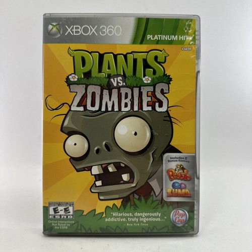 Plants vs. Zombies Microsoft Xbox 360 Complete W Manual CIB Tested Mint ...