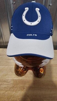 Indianapolis Colts Hat Fit All Cap Blue White Horseshoe Logo Reebok ...