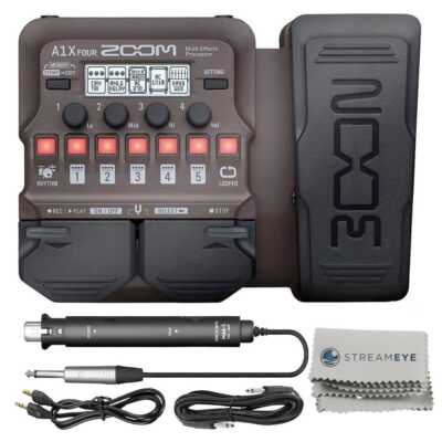 Zoom A1X Four - Acoustic Instrument Multi-Effect Processor with Calrad ...