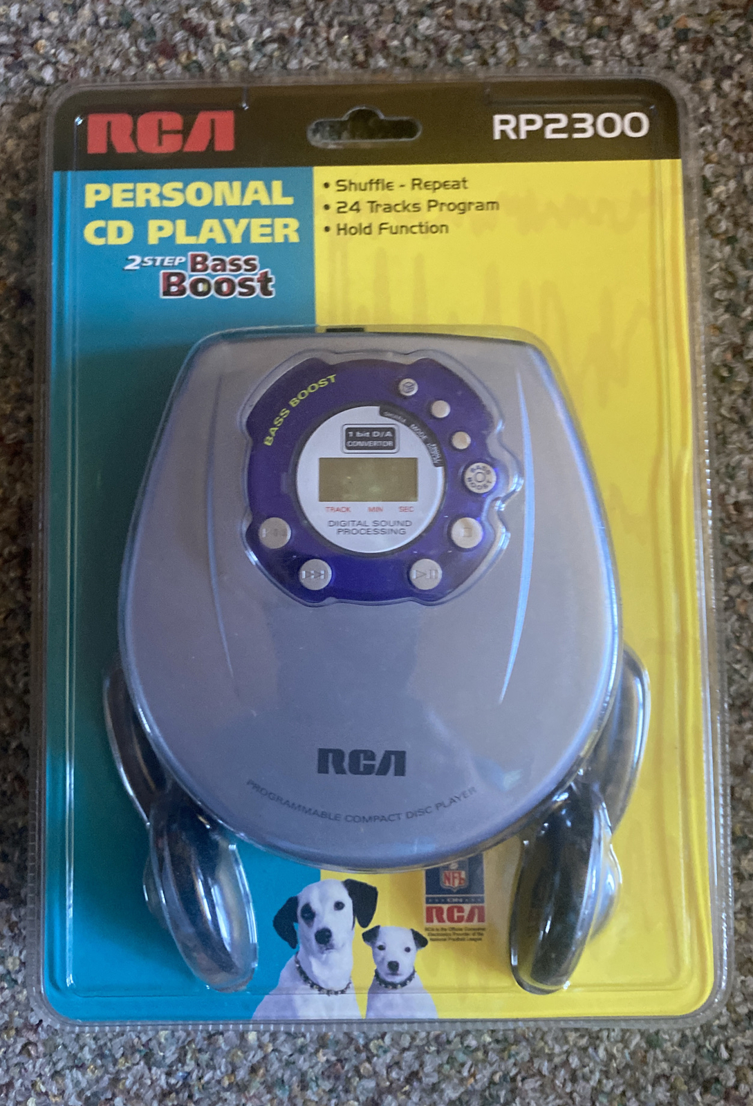 RCA Portable CD Player Bass Boost Walkman Discman Bass Blue Sealed RP ...