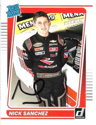 2022 Donruss Nick Sanchez signed #37 Auto NASCAR card UP AND COMER 4 | eBay