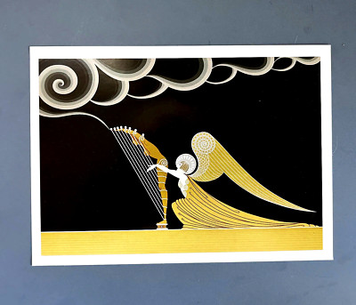 Erte THE ANGEL 1985 Limited Edition Art Exhibition Exclusive Print Card ...