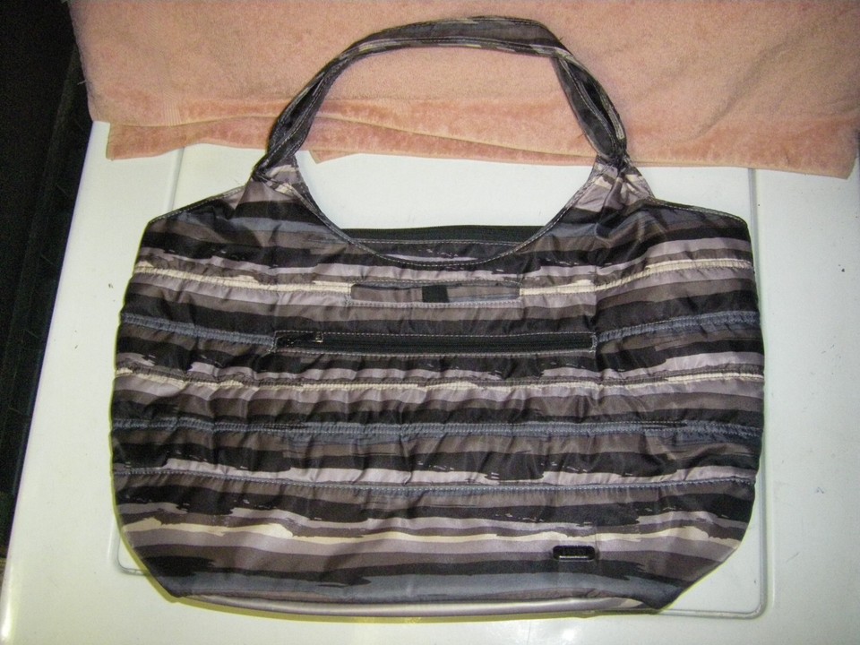 Lug Gondola Large Tote Bag stripes Travel Handbag Purse Double Handles ...