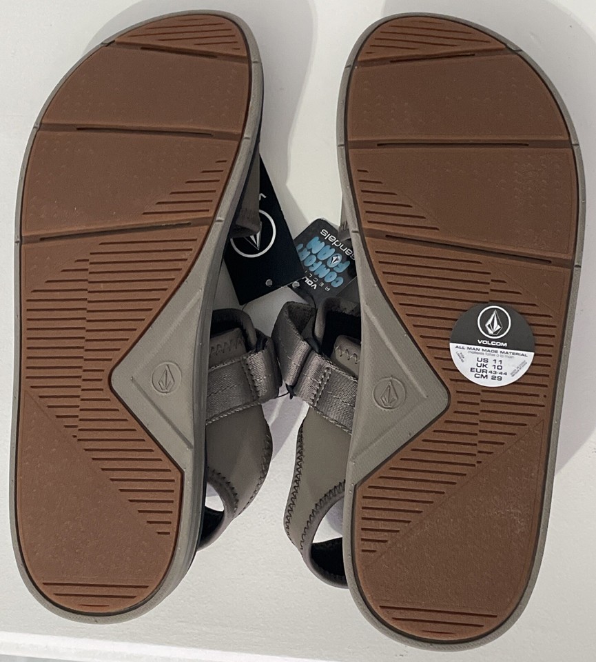 *NEW* MEN’S VOLCOM V.CO DRAFT SPORT FLIP FLOP SANDAL TAN BLACK NWOB | eBay